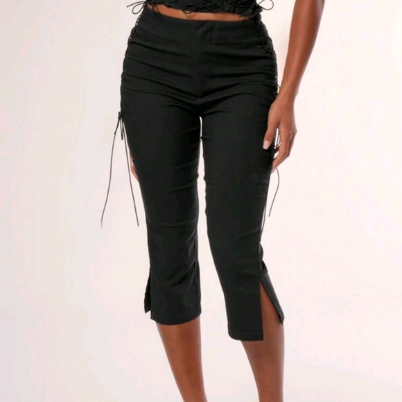Pants & Jumpsuits | Side Laced Up Capri Pants Spring Summer Y2k 9s Cute ...